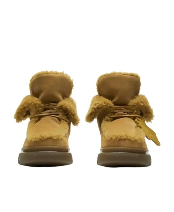 Burberry Creeper Shearling-trim Ankle Boots