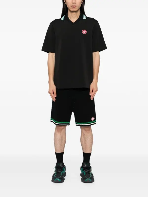 Casablanca Short Sleeved Logo Patch Polo Shirt