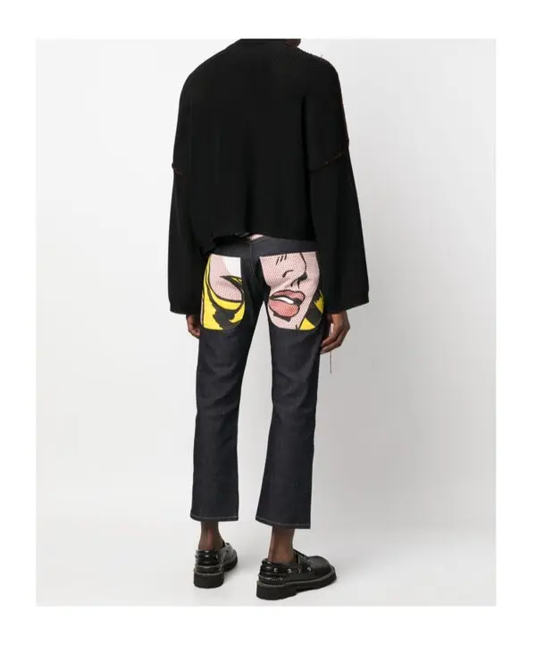 Junya Watanabe Graphic Print Denim Trousers
