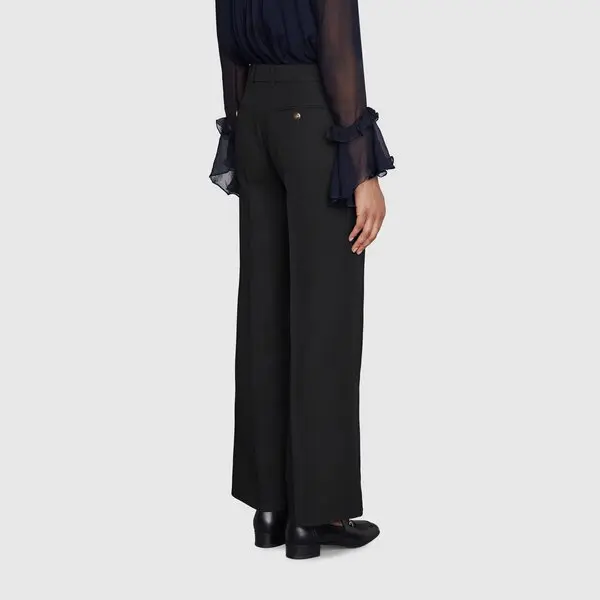 Gucci Cady Crepe Cropped Trousers