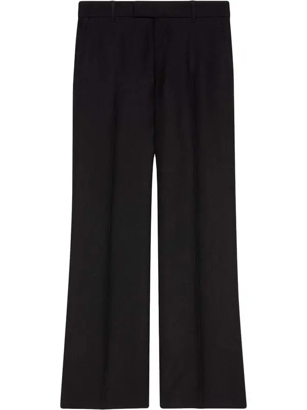Gucci Cady Crepe Cropped Trousers - Black