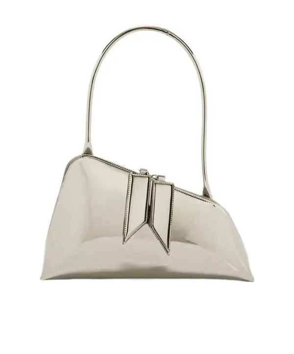 Attico Mirror-effect Sunrise Shoulder Bag - White