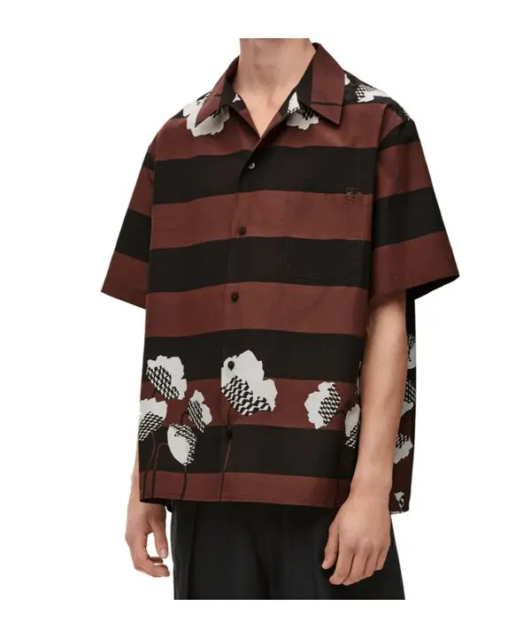 Loewe Short Sleeve Shirt In Cotton And Silk