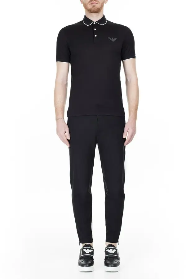 Emporio Armani Eagle Logo Pattern Polo Shirt