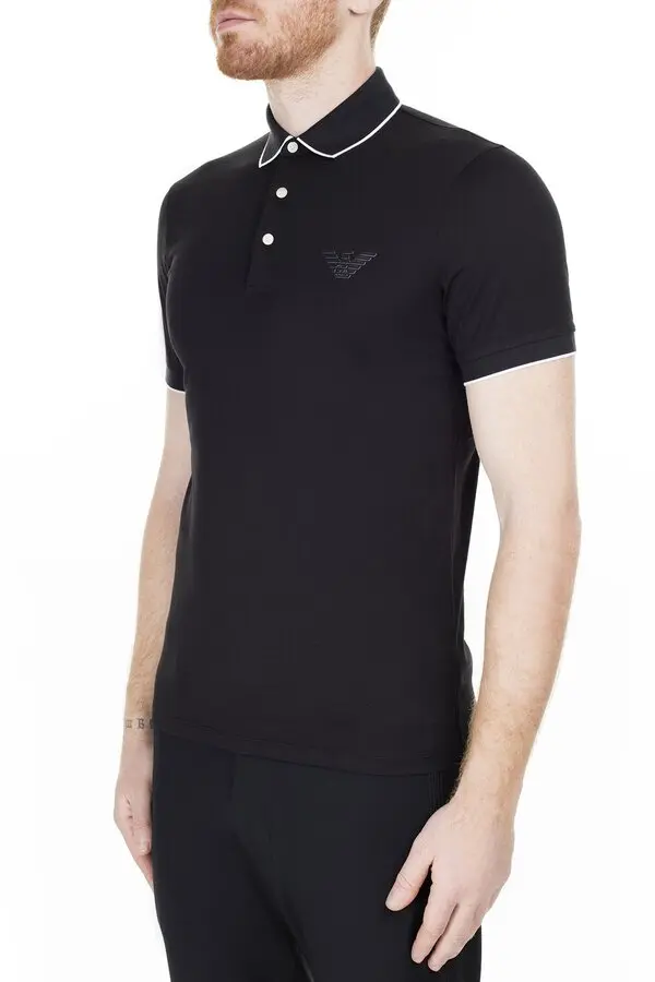 Emporio Armani Eagle Logo Pattern Polo Shirt