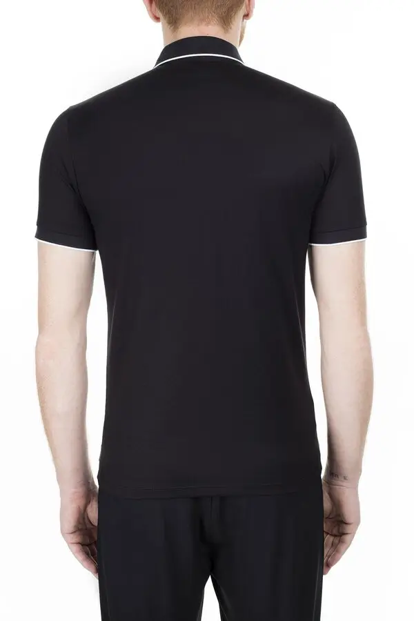 Emporio Armani Eagle Logo Pattern Polo Shirt