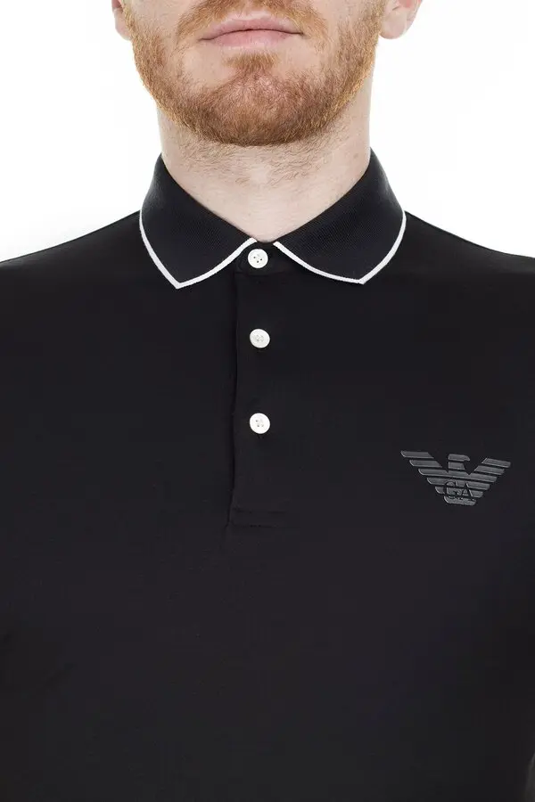 Emporio Armani Eagle Logo Pattern Polo Shirt