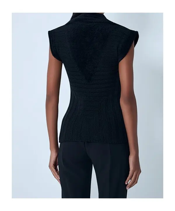 KIKO KOSTADINOV Sleeveless Knitted Polo Vest