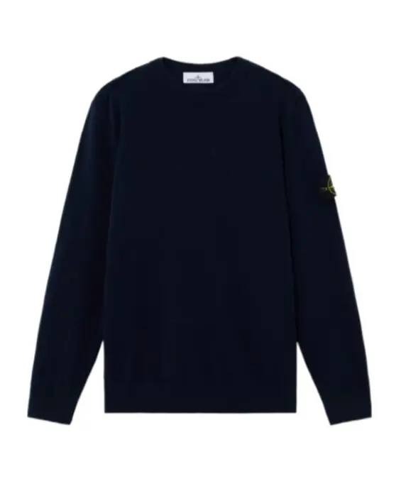 Stone Island Compass Badge Crew Neck Jumper - Blue