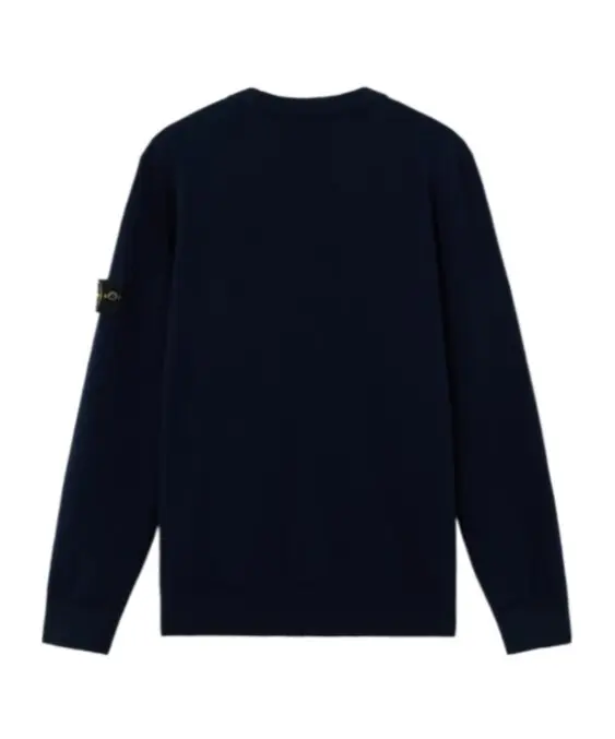 Stone Island Compass Badge Crew Neck Jumper - Blue