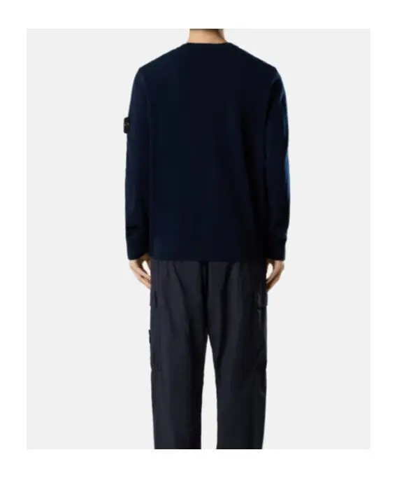 Stone Island Compass Badge Crew Neck Jumper - Blue