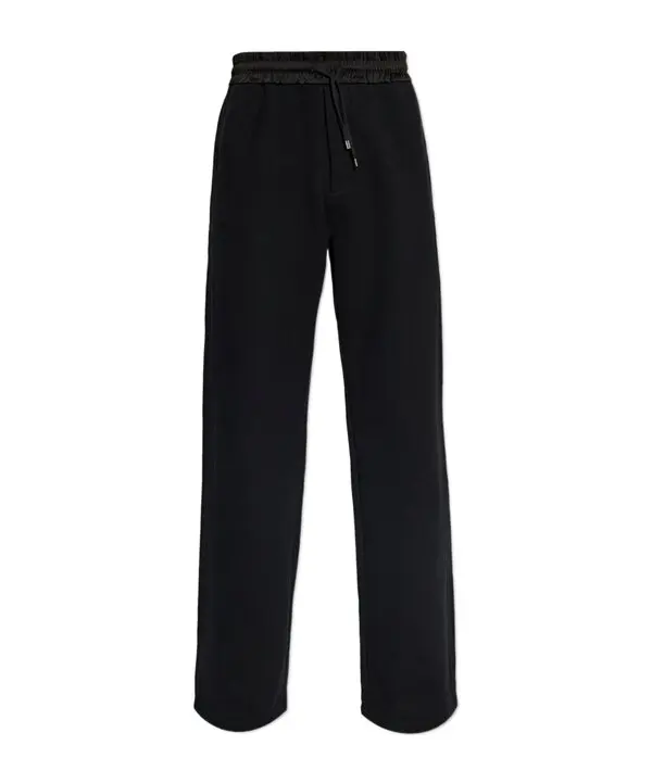 Saint Laurent Drawstring Straight Leg Pants - Black