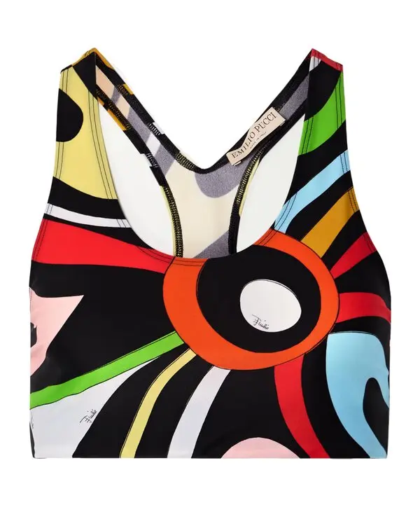 Emilio Pucci Marmo-print Sports Bra - Multi-color