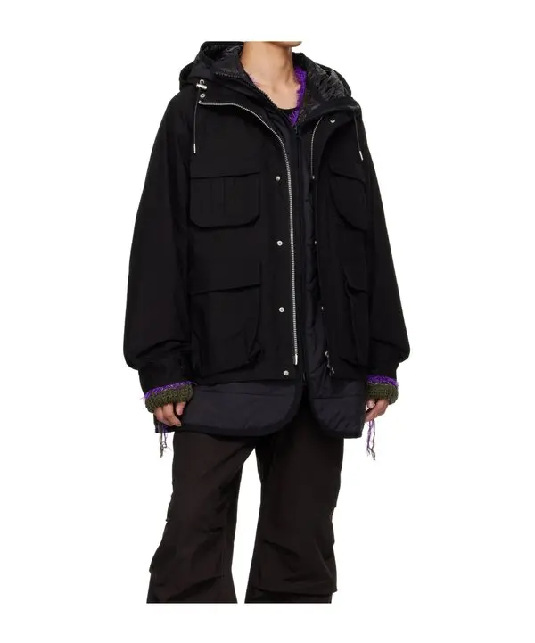 Sacai Zip-up Hooded Coat