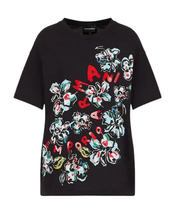 Emporio Armani Floral Burst" Crewneck T-shirt