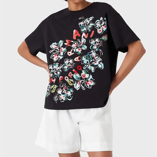 Emporio Armani Floral Burst" Crewneck T-shirt