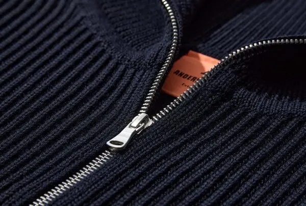 ANDERSEN-ANDERSEN Ribbed Turtleneck Long-sleeved Sweater