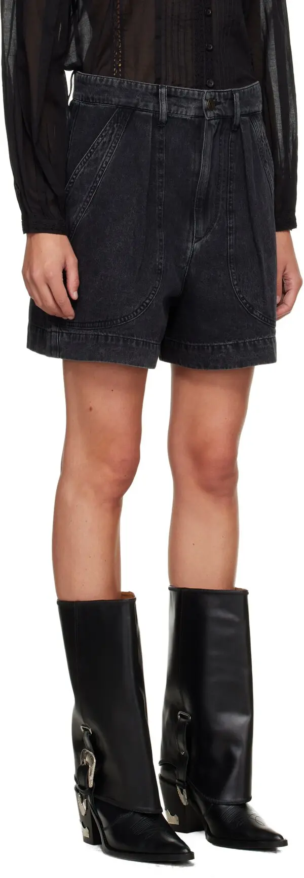 Isabel Marant Étoile Noemia Faded Denim Shorts