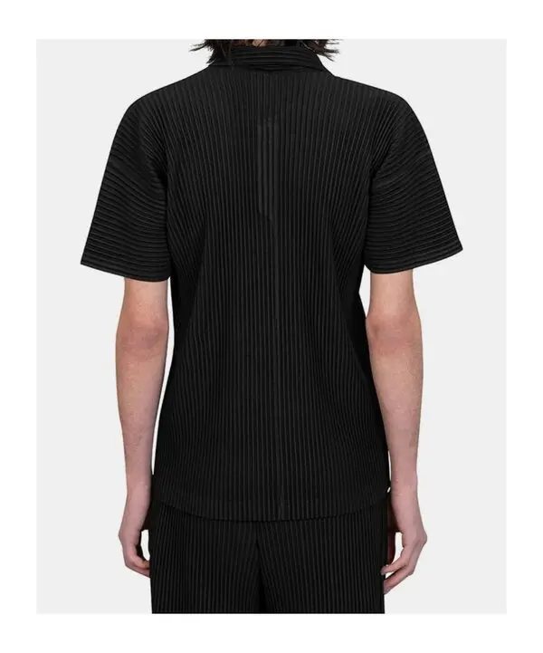 Issey Miyake Homme Plissé Basics Polo Shirt - Black