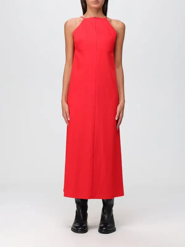 Proenza Schouler Square Neck Trumpet Hem Maxi Dress