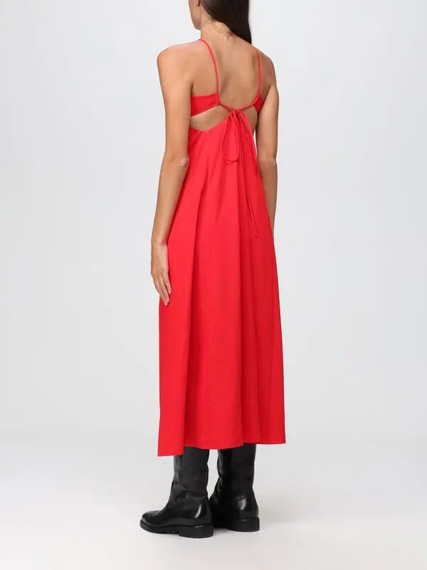 Proenza Schouler Square Neck Trumpet Hem Maxi Dress