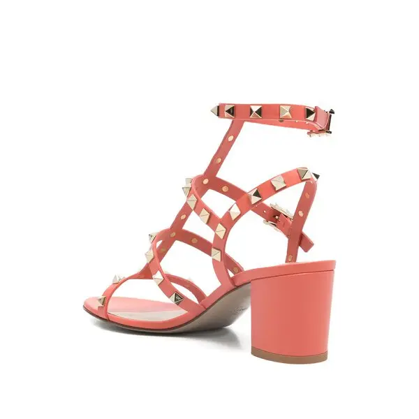 Valentino Garavani Rockstud Ankle Strap Sandals - Pink