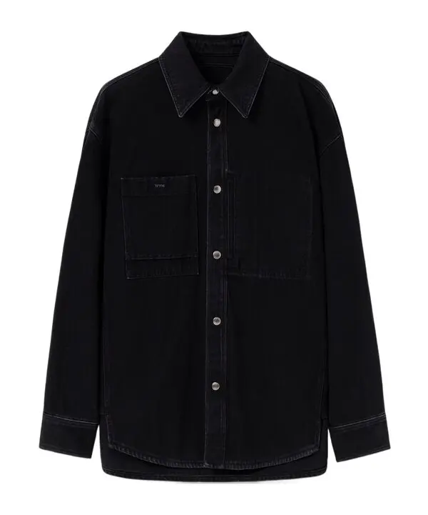 WOOYOUNGMI Patch Pocket Denim Shirt