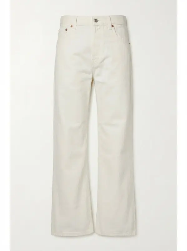 Gucci Logo-patch Straight Jeans - White