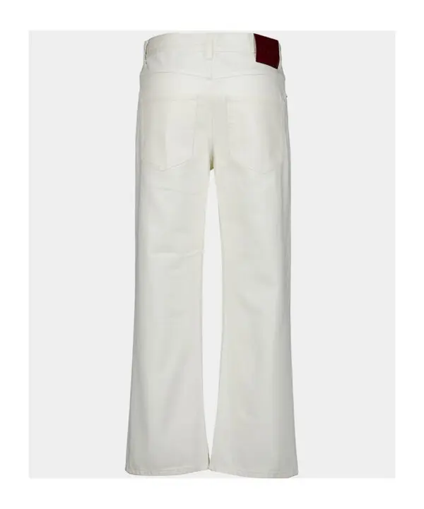 Gucci Logo-patch Straight Jeans - White
