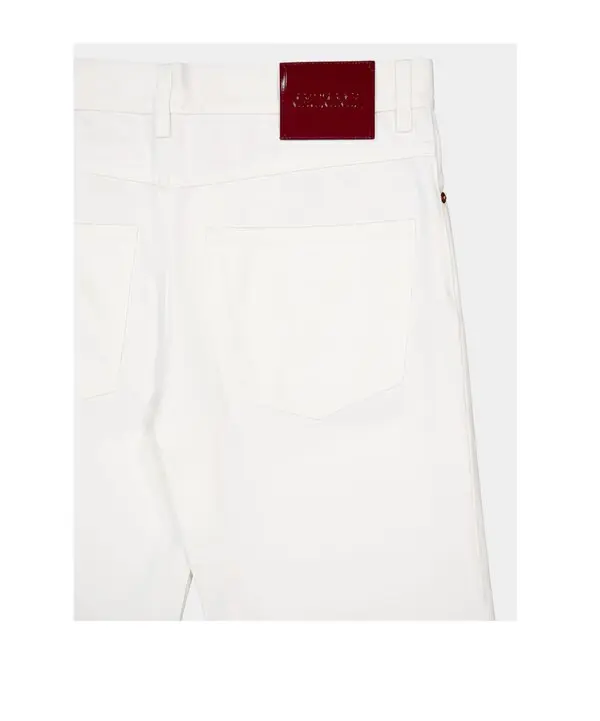 Gucci Logo-patch Straight Jeans - White