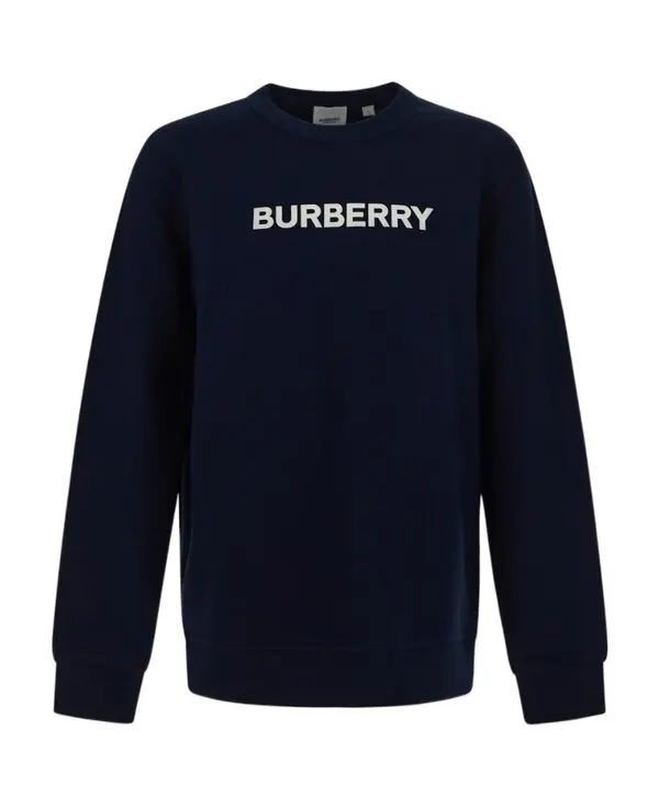 Burberry Logo Printed Crewneck Sweatshirt - Black