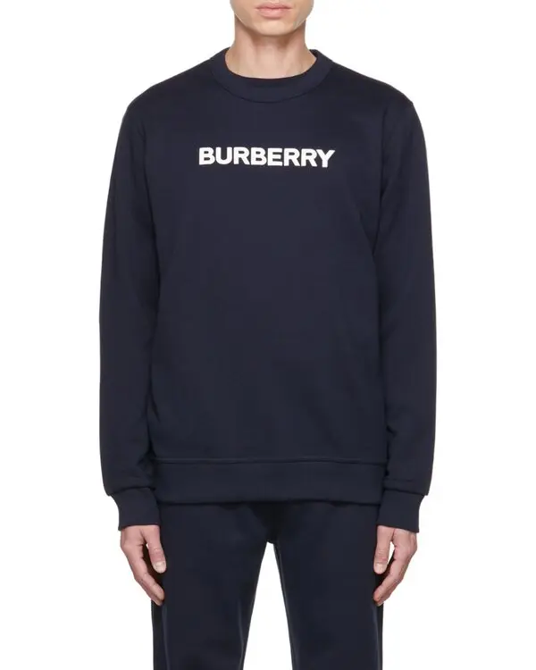 Burberry Logo Printed Crewneck Sweatshirt - Black
