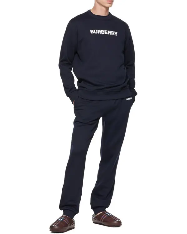 Burberry Logo Printed Crewneck Sweatshirt - Black