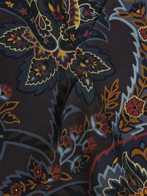 Etro Paisley Printed Cady Trousers - Black
