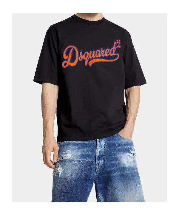 Dsquared2 Logo Patch Crewneck T-shirt - Black