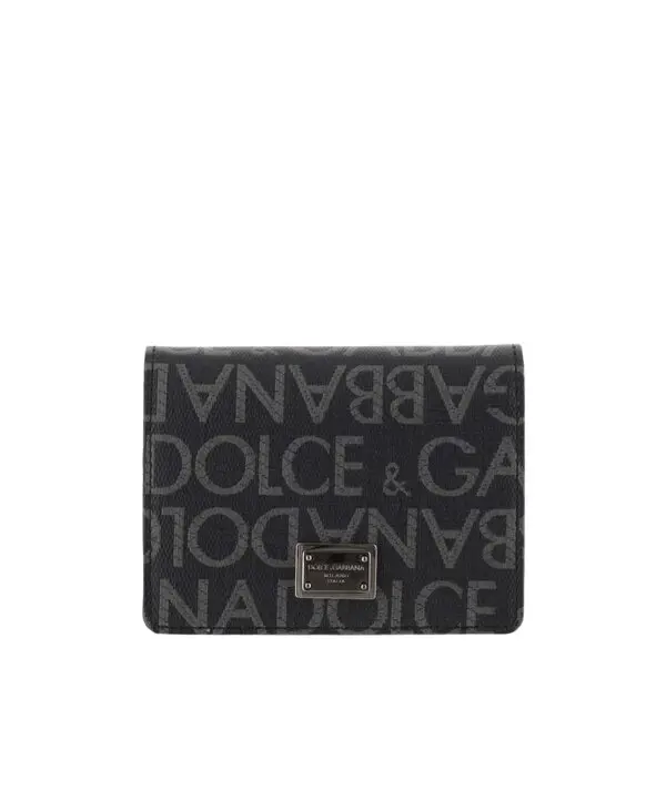Dolce & Gabbana Dolce Gabbana Logo Jacquard Card Holder - Black