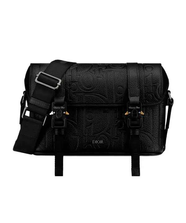 Dior Hit The Road Messenger Bag With Flap - Black