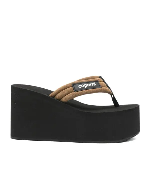 Coperni Wedge Flip-flop Sandals - Black
