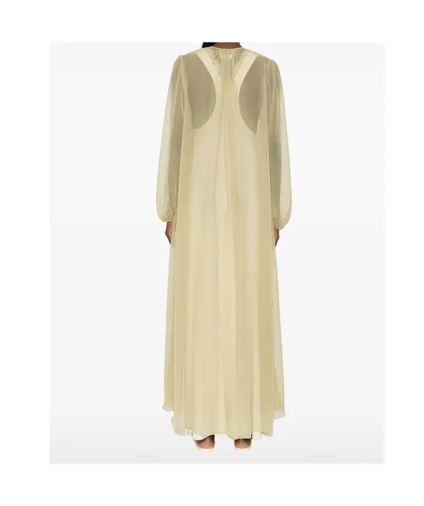 FORTE_FORTE Long Sheer Cardigan - Nude