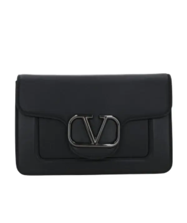 Valentino Garavani V Logo Handheld Bag - Black