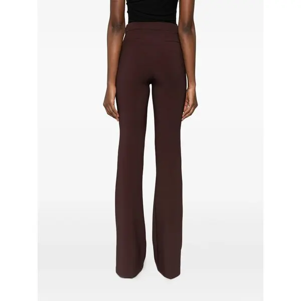 Elisabetta Franchi High-waist Flared Pants With Logo Pendant Detail
