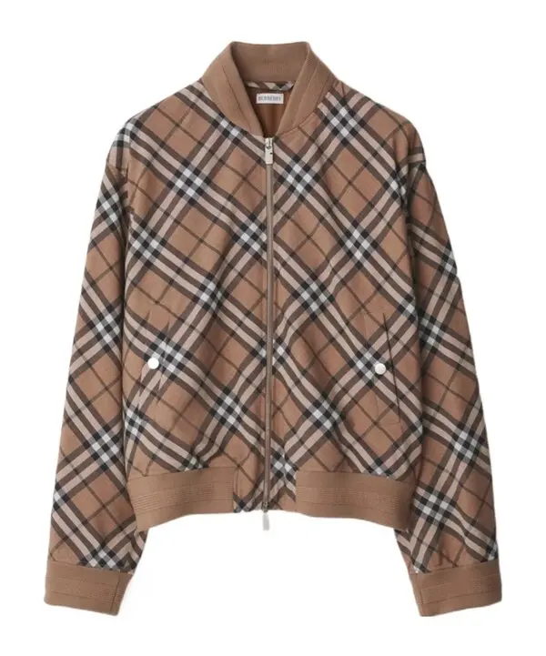 Burberry Checked Zip-up Jacket