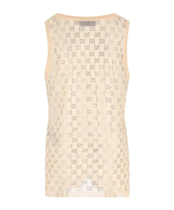 Gucci Monogrammed Embellished Tank Top
