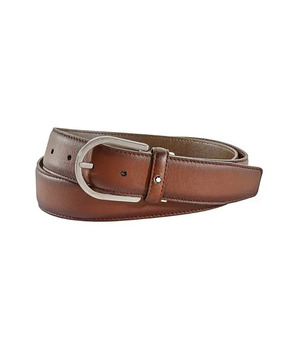 Montblanc Logo Buckle Belt - Brown