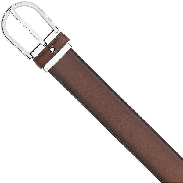 Montblanc Logo Buckle Belt - Brown