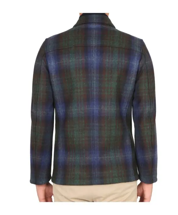 Aspesi Tadao Checked Buttoned Jacket - Black