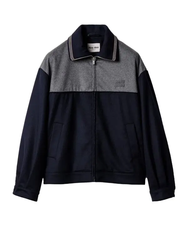 Miu Miu Two-toned Zip-up Jacket