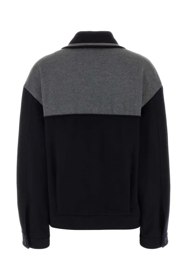 Miu Miu Two-toned Zip-up Jacket - Black