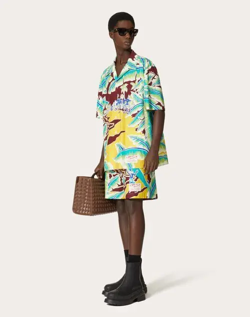 Valentino Garavani Tropical-print Short-sleeve Shirt