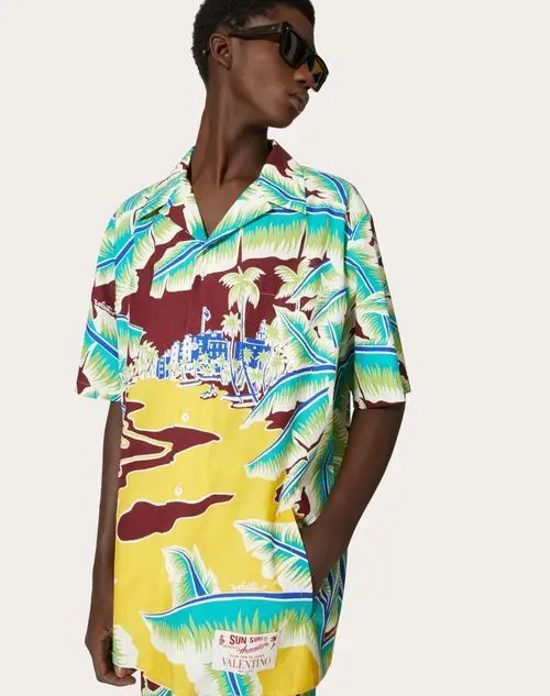 Valentino Garavani Tropical-print Short-sleeve Shirt